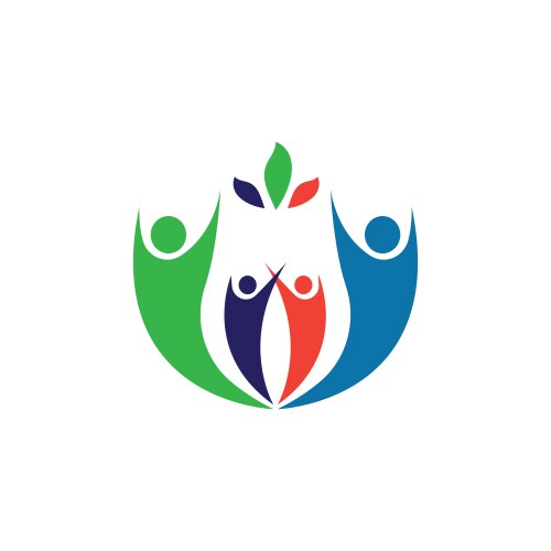 Colorful people and community logo Royalty Free Vector Image