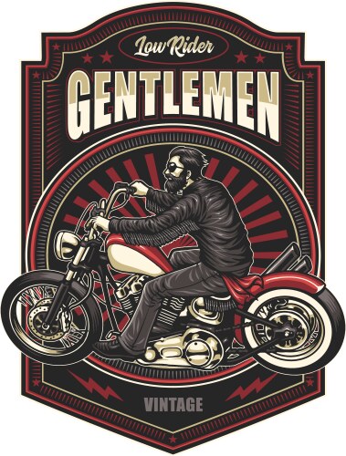 Set of biker emblems Royalty Free Vector Image