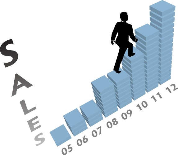 Business ladder Royalty Free Vector Image - VectorStock