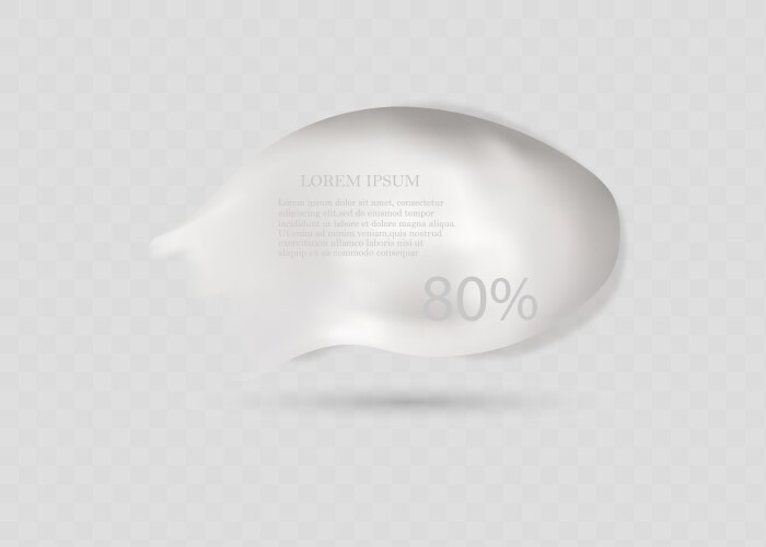 Cream texture stroke isolated on transparent Vector Image