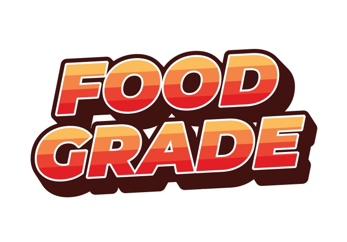 Food grade text effect in 3d style with good Vector Image