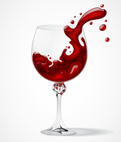 Red Wine Heart Splash Royalty Free Vector Image