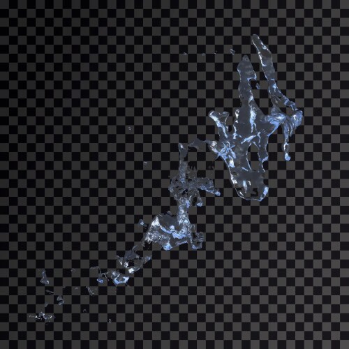 Water spill puddle on a isolated transparent Vector Image