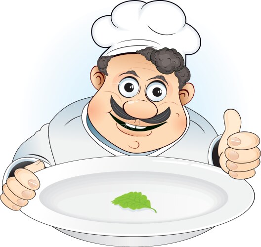 Cartoon cheerful chef preparing hot sauce Vector Image