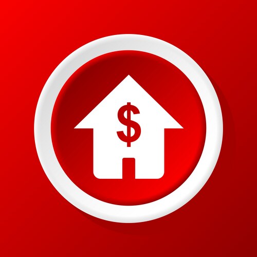 Red circle icon eps10 Royalty Free Vector Image