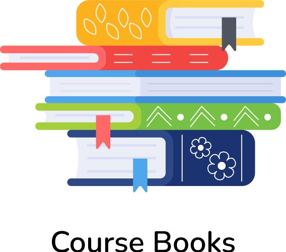 Book pile Royalty Free Vector Image - VectorStock