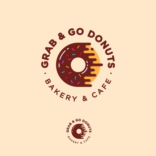 Grab and go coffee logo Royalty Free Vector Image