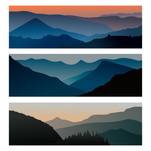 Mountain range Royalty Free Vector Image - VectorStock