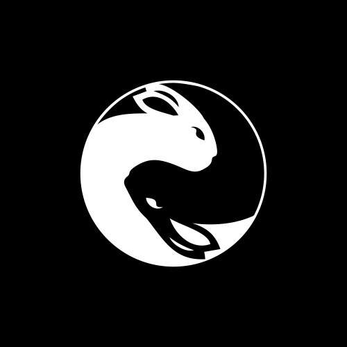 Mascot angry rabbit logo Royalty Free Vector Image