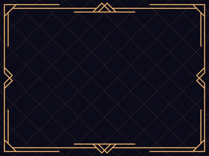 Art deco frame vintage linear border design Vector Image