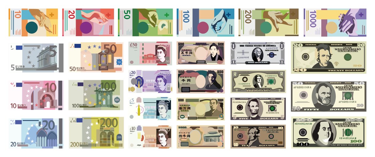 Background of new malaysia banknotes rm100 print Vector Image