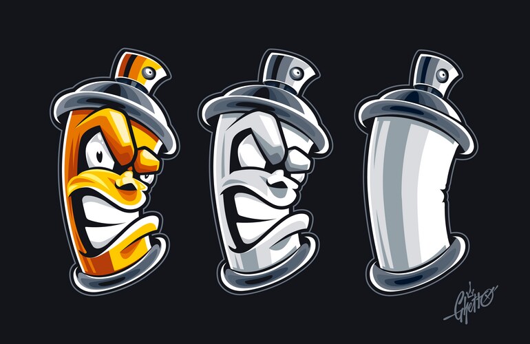 Graffiti Characters Spray Painting