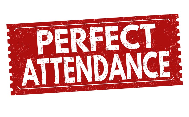 Attendance grunge rubber stamp Royalty Free Vector Image