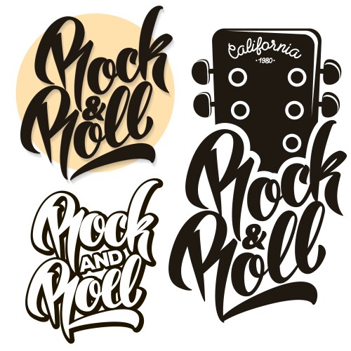 Rock star - tattoo music poster or band label Vector Image