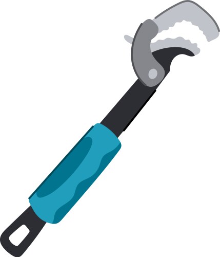 Work pipe wrench cartoon Royalty Free Vector Image