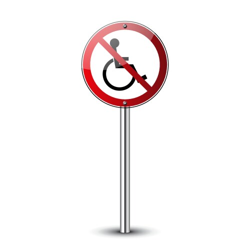 Handicap labels and signs disabled people icons Vector Image