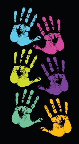 Hand print Royalty Free Vector Image - VectorStock