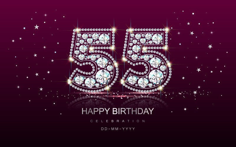 Birthday numbers anniversary 85 eighty-five years Vector Image
