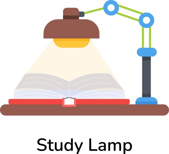 Study lamp Royalty Free Vector Image - VectorStock