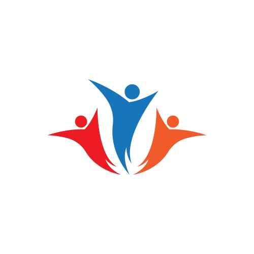 Colorful people and community logo Royalty Free Vector Image