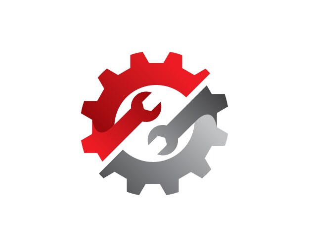 People gear cog cogs logo icon Royalty Free Vector Image