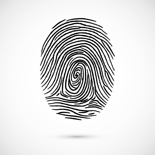 Fingerprint icon fingermark symbol Royalty Free Vector Image