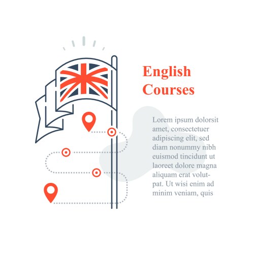 Learn english concept Royalty Free Vector Image