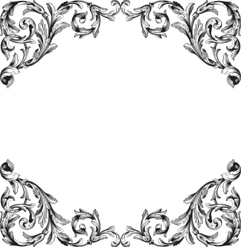 Baroque of vintage elements for design Royalty Free Vector