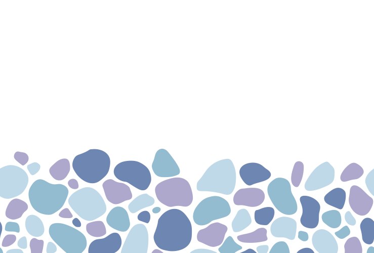Smooth pebble stone seamless pattern gravel Vector Image