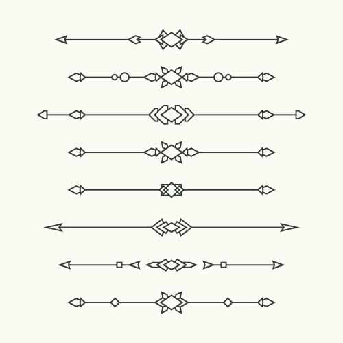 Dividers set isolated Royalty Free Vector Image