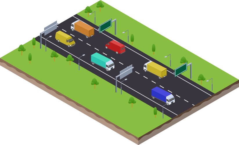 Traffic Jam Isometric Vector Images (over 170)