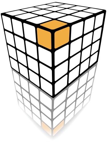 Cube puzzle game 3d square block Royalty Free Vector Image