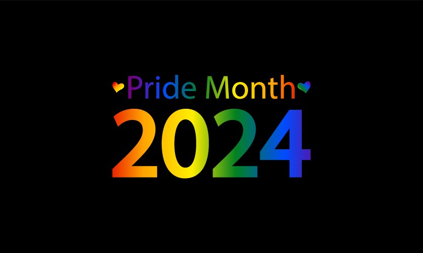 Unity in diversity pride month 2024 text with flag