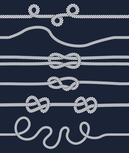 Rope design elements Royalty Free Vector Image