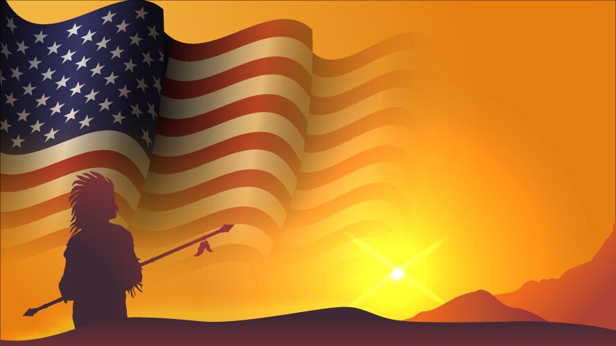 Native american background design Royalty Free Vector Image