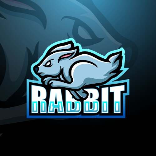 Angry Rabbit Mascot Logo Royalty Free Vector Image