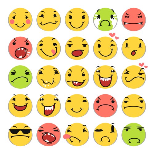 Set beautiful smiles Royalty Free Vector Image