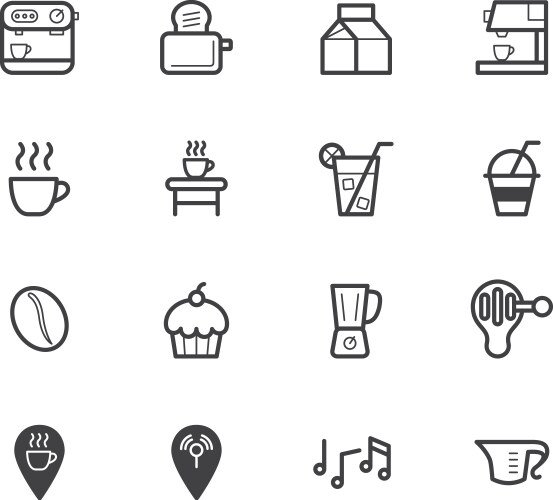 Coffee cup icon set Royalty Free Vector Image - VectorStock