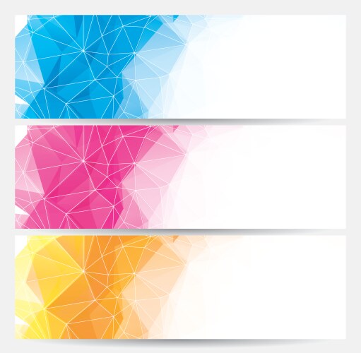 Set of abstract geometric banners Royalty Free Vector Image