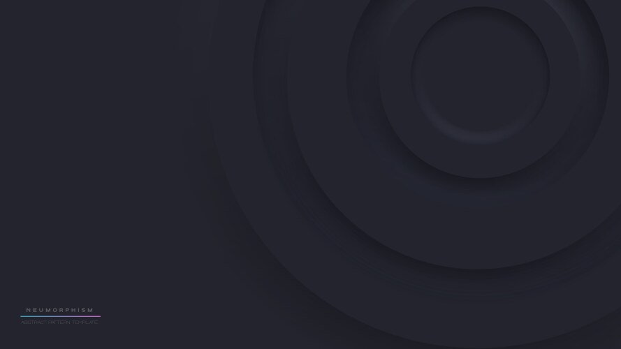 Neumorphic app dark ui design elements set Vector Image