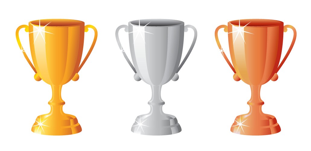 Gold Silver Bronze Trophy Png Trophy On Podium. Golden, Silver And