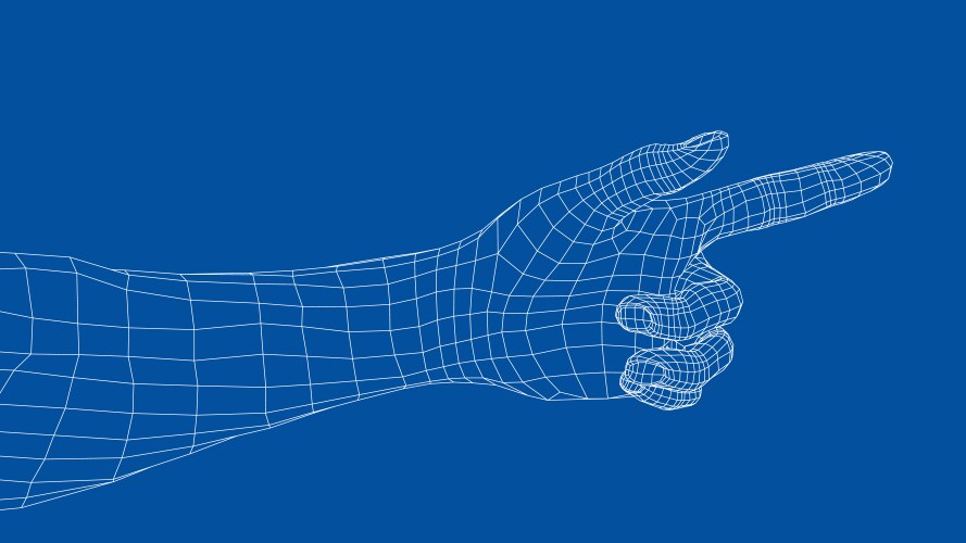 Human hand point with finger Royalty Free Vector Image