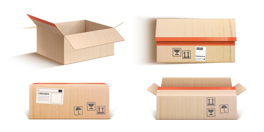 Package up side sign Royalty Free Vector Image