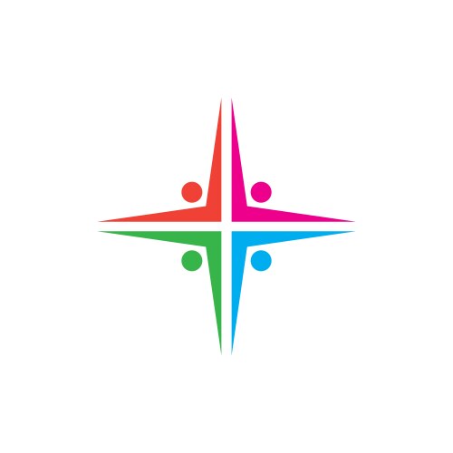 Colorful people and community logo Royalty Free Vector Image