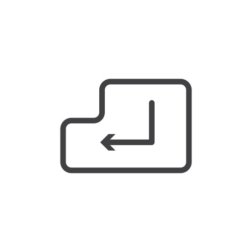 Enter icon Royalty Free Vector Image - VectorStock