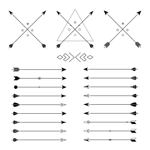 Arrow clip art set Royalty Free Vector Image - VectorStock