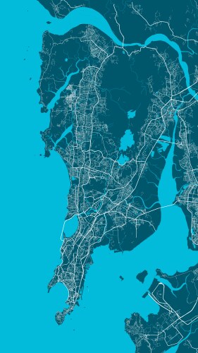 Detailed map mumbai city cityscape royalty Vector Image
