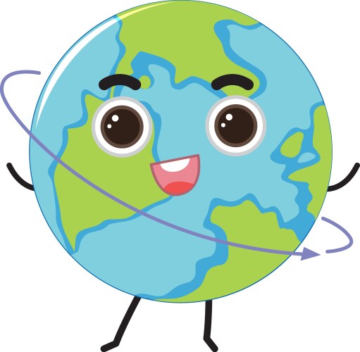Polluted planet earth coughing cartoon clipart Vector Image