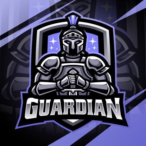 Guardian gaming esports mascot logo design Vector Image