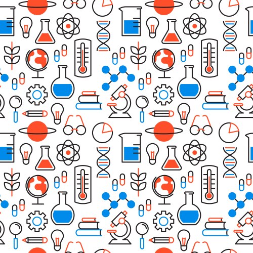 Science blue pattern Royalty Free Vector Image
